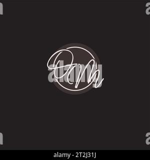 OM initial monogram with simple line art pillar logo design ideas Stock ...