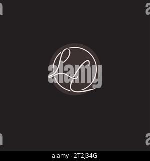 Initial LC logo circle line, creative esport team logo monogram style ...