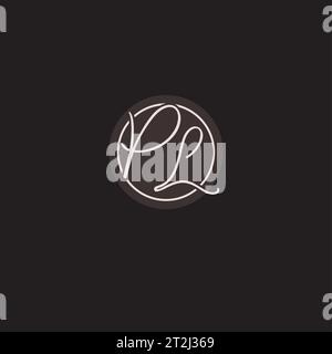 Initial PL circle round line logo, abstract company logo design ideas ...