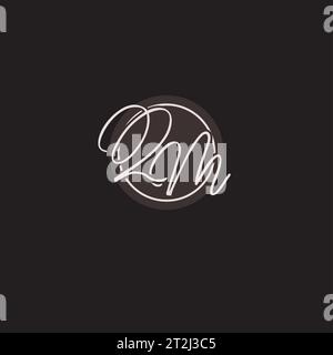 Initial QM circle round line logo, abstract company logo design ideas ...