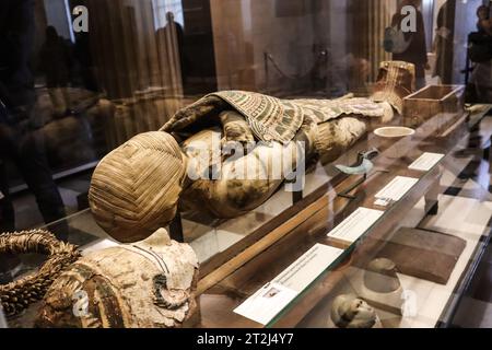 ancient egyptian mummy interior Musee du Louvre Museum Paris France ...