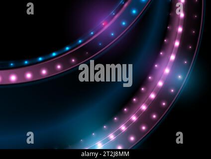 Purple glitter sparkles and glowing luminous stardust on dark ...