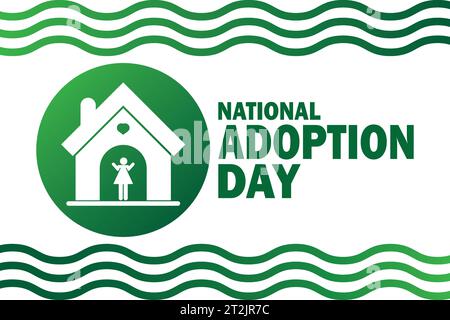 National Adoption Day. Suitable for greeting card, poster and banner ...
