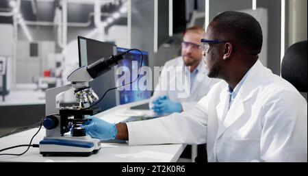 Electronic Lab Factory Worker And Semiconductor Engineer Testing Device ...