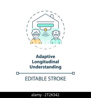 Thin line icon adaptive longitudinal understanding concept Stock Vector ...