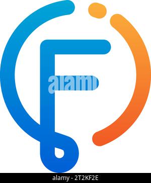 Initial FI logo template with modern frame. Minimalist FI letter logo ...