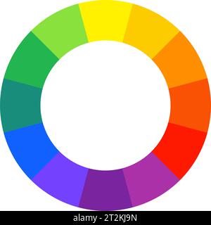 Color wheel. Colour spectrum Circle palette. Vector illustration Stock ...