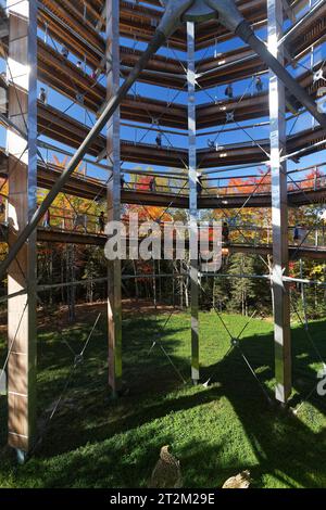 Tree top observation tower, Laurentian Region, Province of Quebec ...