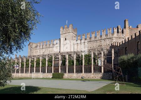 Scaliger Castle, medieval fortress with lemon greenhouse, Limonaia ...