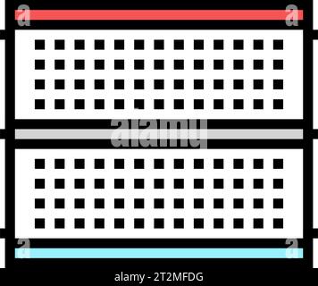 breadboard prototyping electronics color icon vector illustration Stock ...