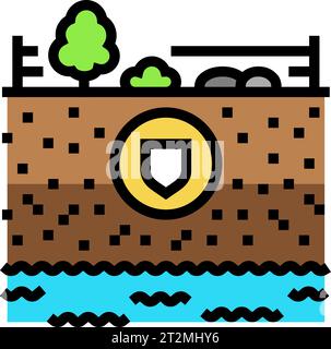 contaminated sites hydrogeologist line icon vector illustration Stock ...