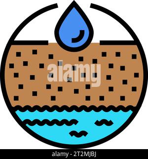aquifer analysis hydrogeologist color icon vector illustration Stock ...