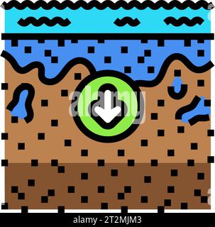 hydrology research hydrogeologist color icon vector illustration Stock ...
