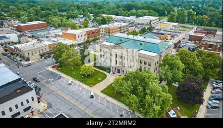 Entrance view in summer of Auburn courthouse aerial Stock Photo - Alamy