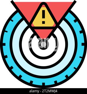 radar risk icon color illustration Stock Vector Image & Art - Alamy