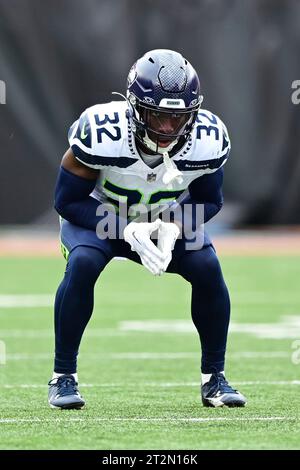 Seattle Seahawks safety Jerrick Reed II (32) wears a blue ski mask ...