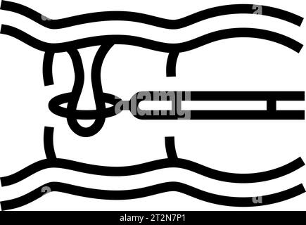 colon polyps gastroenterologist line icon vector illustration Stock ...