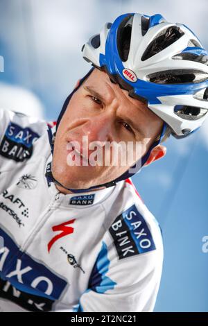 Chris Anker Sorensen team Saxo Bank Tinkoff Bank climbs the col de ...