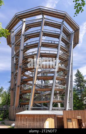 Black Forest treetop walk observation tower, Bad Wildbad, Baden ...