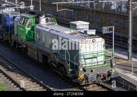 Vossloh DE 18 Diesel Electric locomotive on display at Innotrans, international transport ...