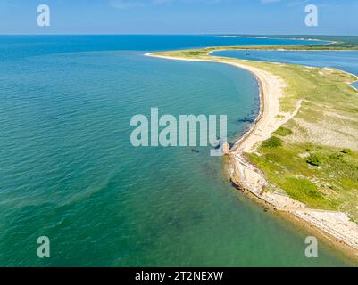 aerial view of the ruins on gardiners point island Stock Photo - Alamy