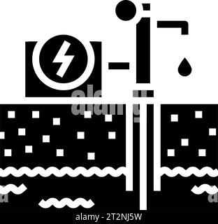 groundwater sampling hydrogeologist glyph icon vector illustration ...