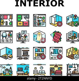 interior designer office icons hand drawn Stock Vector Image & Art - Alamy
