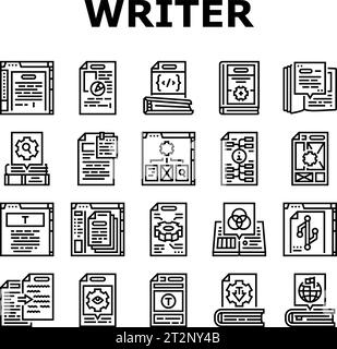 technical writer doc icons set vector Stock Vector Image & Art - Alamy