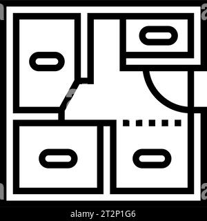 room layout planning interior designer line icon vector illustration ...