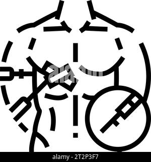minimally invasive line icon vector illustration Stock Vector Image ...