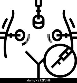 laparoscopic surgery line icon vector illustration Stock Vector Image ...