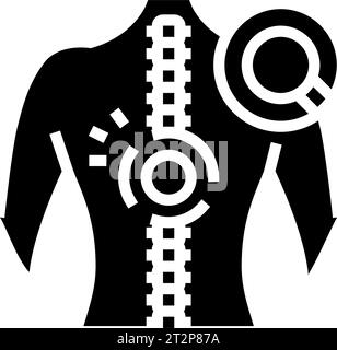 spinal cord analysis glyph icon vector illustration Stock Vector Image ...