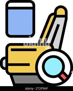 cabin interior check aircraft color icon vector illustration Stock ...