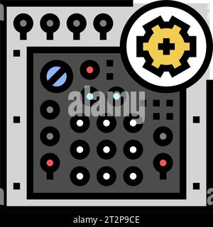 avionics testing aircraft color icon vector illustration Stock Vector ...
