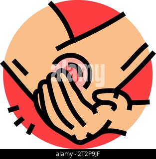 joint stiffness disease symptom color icon vector illustration Stock ...