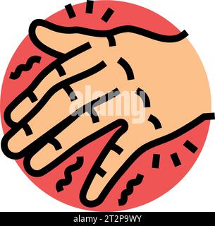 hand tremors disease symptom color icon vector illustration Stock ...