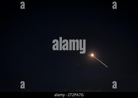 Netivot, Israel. 20th Oct, 2023. Israel's Iron Dome anti-missile system ...