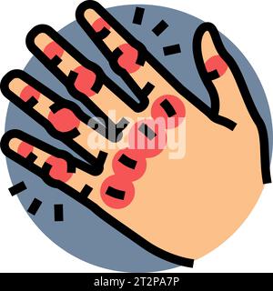 joint redness disease symptom color icon vector illustration Stock ...