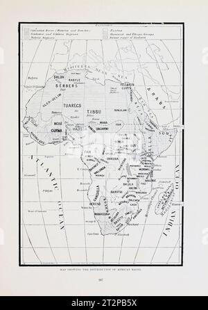 Map showing the 'Distribution of White Race' in 1920. From 'The Rising ...