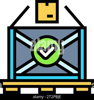 packaging solutions logistic manager color icon vector illustration ...