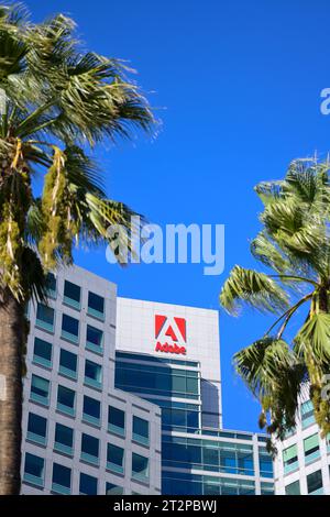 The Adobe Incorporated (ADBE) headquarters in Silicon Valley, San Jose ...