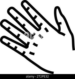 pale skin pallor disease symptom line icon vector illustration Stock ...