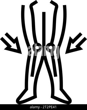 unsteady gait disease symptom line icon vector illustration Stock ...