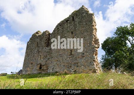 a view of the ruins of Thirlwall Castle on Hadrian's Wall Path, near ...