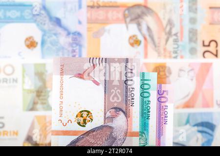Aruban money - florin a business background Stock Photo - Alamy