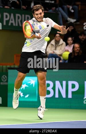 Russian Pavel Kotov in action during his semifinal against Miomir ...