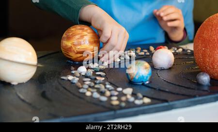 hands and solar system planets Stock Photo - Alamy
