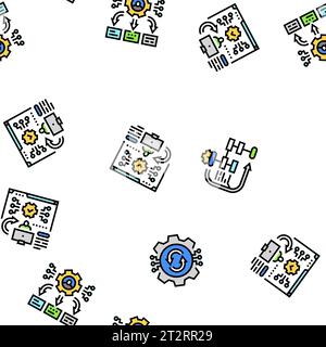 system analyst data seamless pattern vector Stock Vector Image & Art ...