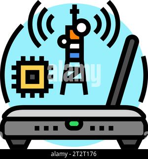 rf technology electronics color icon vector illustration Stock Vector ...