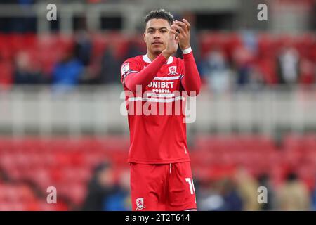 Morgan Rogers #10 of Middlesbrough applauds the fans at the end of the ...